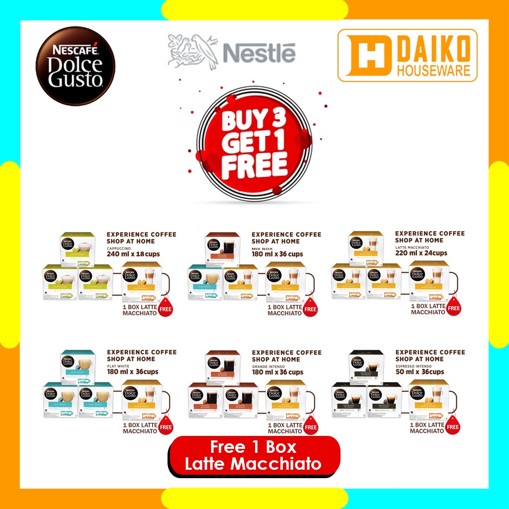 Jual Capsule NDG Nescafe Dolce Gusto PROMO BUY 3 GET 1 FREE 1 BOX ...
