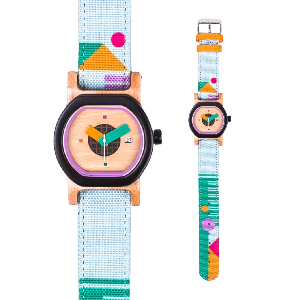 Jual Woodka New Hexo Maple Purple & Hexo Green Orange Canvas Strap ...