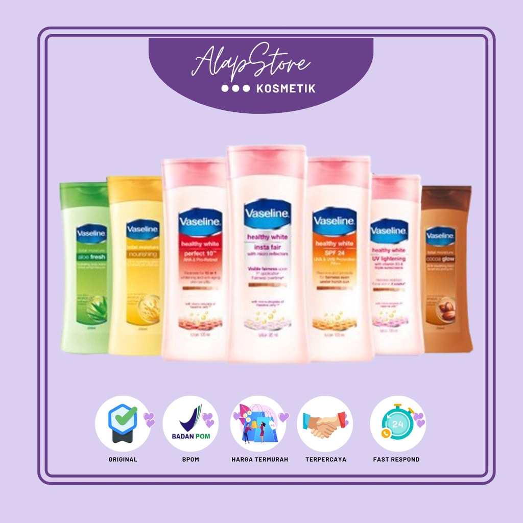 Jual Vaseline Hand And Body Lotion I Health Bright Uv Extra I Perfect I ...