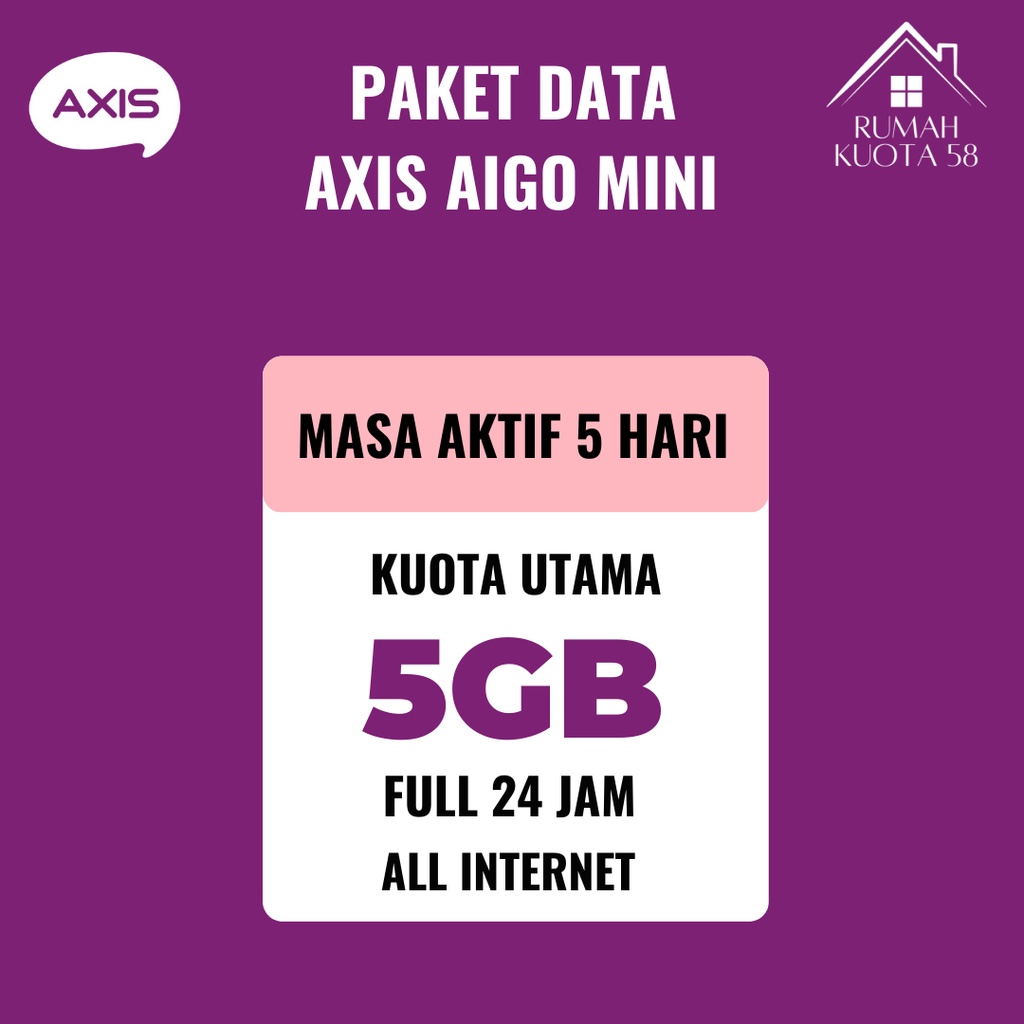 Jual PAKET KUOTA ISI ULANG DAN KODE VOUCHER AXIS DATA BRONET AIGO MURAH | Shopee Indonesia
