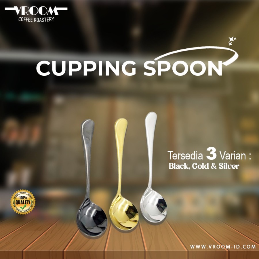 Jual Vroom Cupping Spoon Coffee & Tea Sendok Kopi Stainless atau Bulat ...