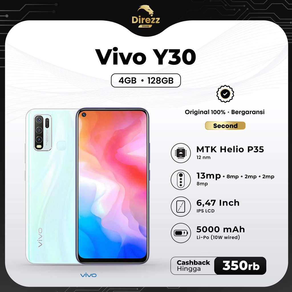 Jual Vivo Y30 4/128gb second | Shopee Indonesia