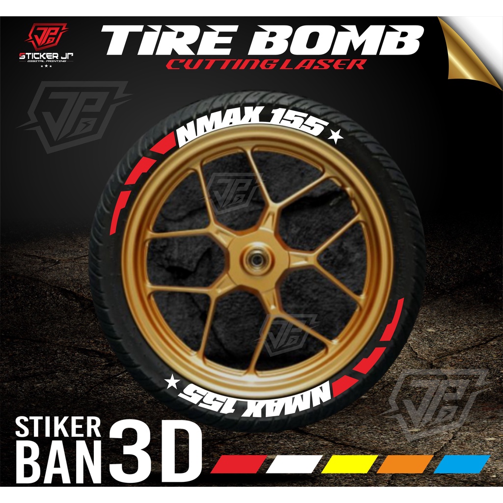 Jual Sticker Ban / Font Ban / Tire Bomb / 3D stiker ban Nmax 155 JP-10 ...