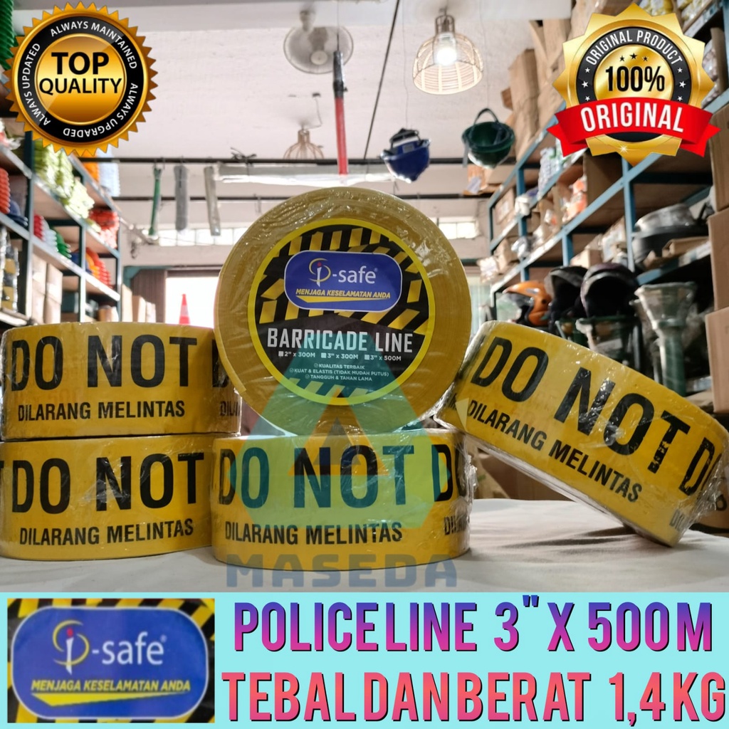 Jual Police Line Barricade Line Safety Line 3" x 500m (DO NOT CROSS ...