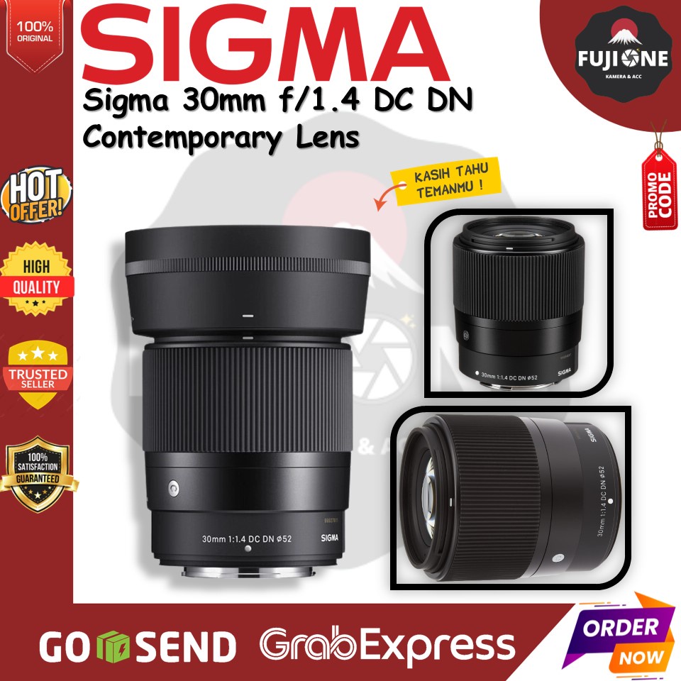 Jual Sigma For Sony E/ Fuji X 30mm f/1.4 DC DN Contemporary Lens ...