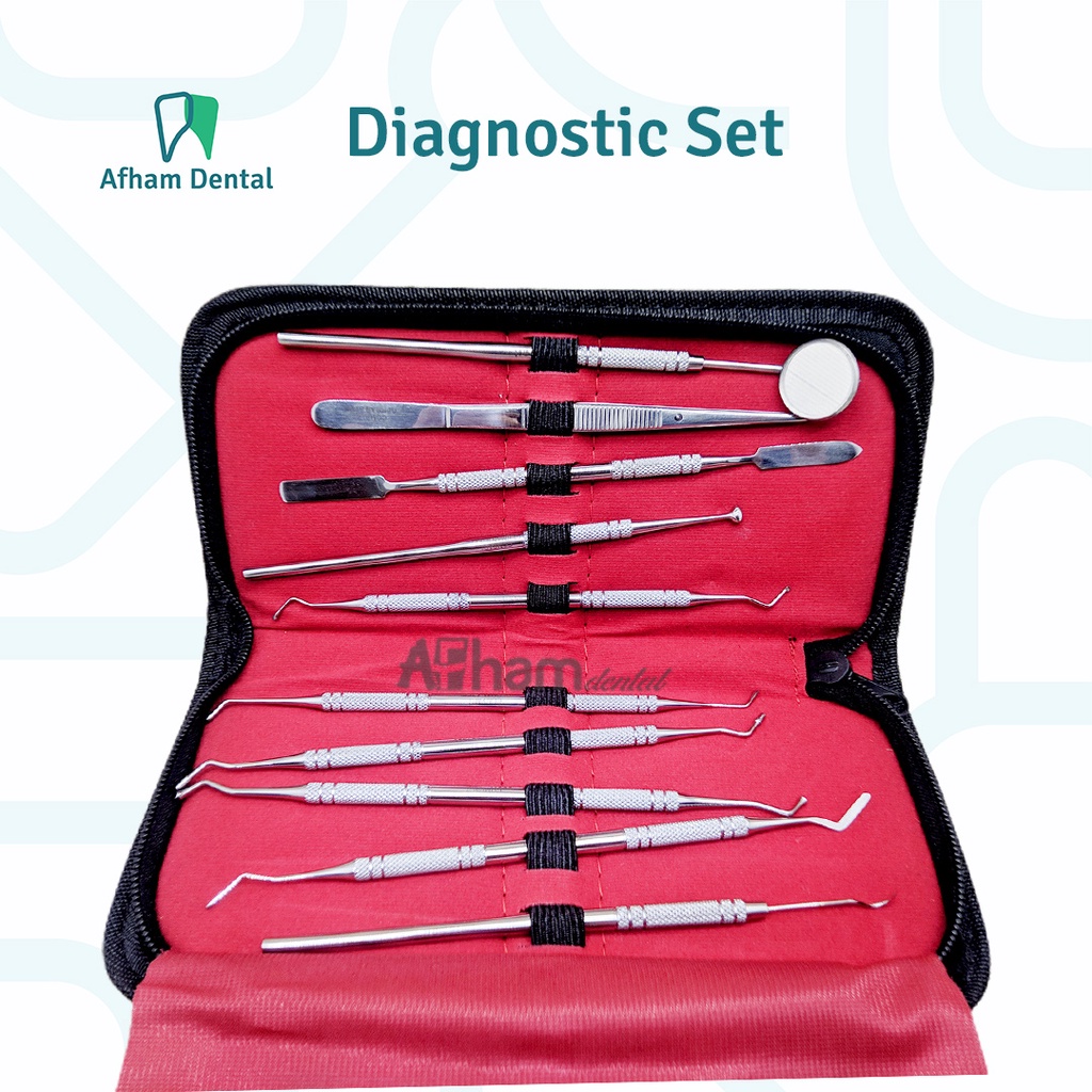 Jual DIAGNOSTIC DIAGNOSTIK INSTRUMENT KIT SET DASAR ISI 10 PCS STAINLESS STEEL / AFHAM DENTAL ...