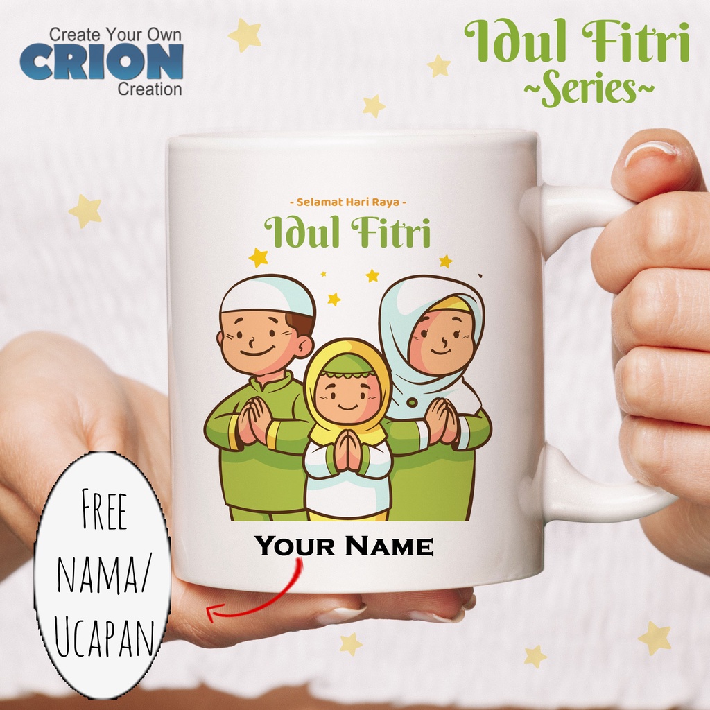Jual Gelas Mug Lebaran / Idul Fitri / Ramadhan Bisa Custom Nama - By ...