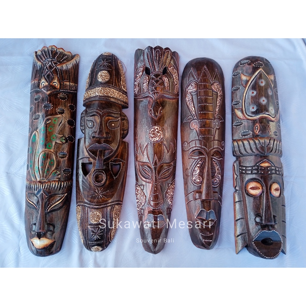 Jual Home Decor Hiasan Dekorasi Topeng Suku Asmat Etnik Kerajinan Kayu ...