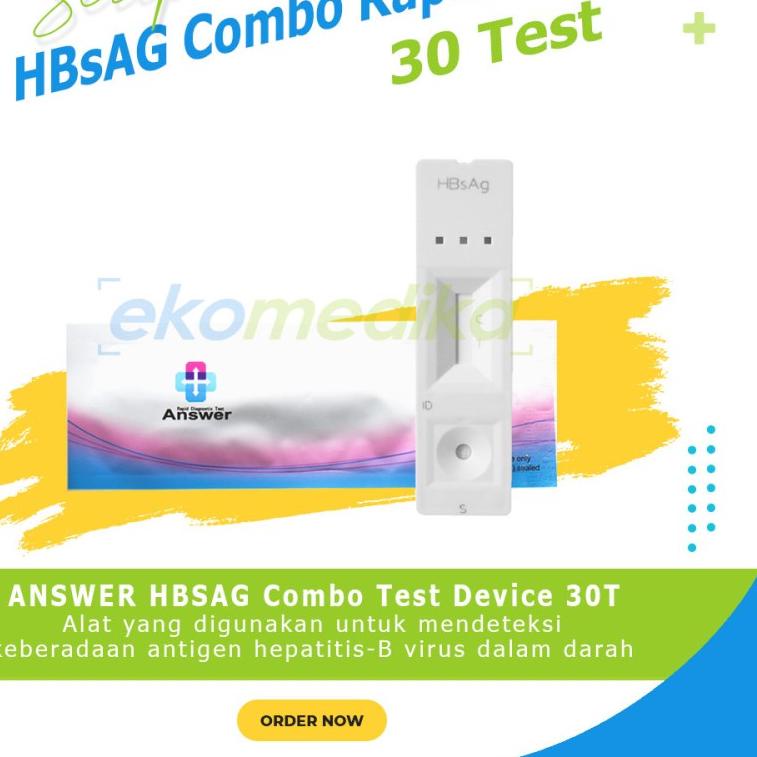 Jual ANSWER HBsAg Combo Device / Rapid Test Hepatitis B (Whole Blood ...
