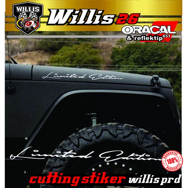Jual sticker cutting jeep Rubicon katana ferosa jimny limited edition ...