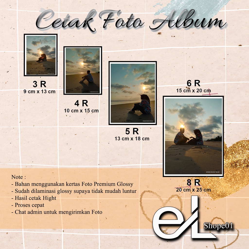 Jual Cetak Foto Album Ukuran 3R, 4R, 5R, 6R, 8R Kualitas Hight sudah Dilaminasi | Shopee Indonesia