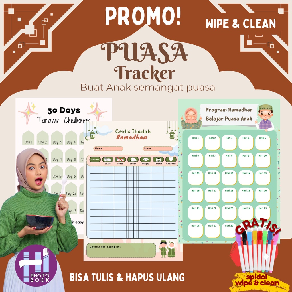 Jual Ramadhan Tracker | Wall Planner a3+ ( besar ) | Puasa | Habbit ...