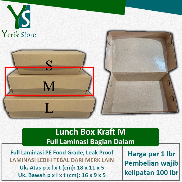 Jual Paper Lunch Box Kraft Medium LAMINASI TEBAL PAPER BOX KOTAK MAKAN ... Jual Paper Lunch Box Kraft Medium LAMINASI TEBAL PAPER BOX KOTAK MAKAN ...