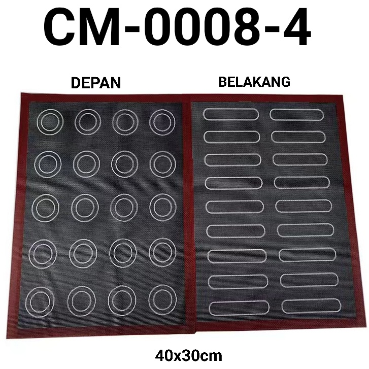 Jual GR-CM-0008 Alas Silikon Silicone Mat Loyang Macaron puff pastry ...