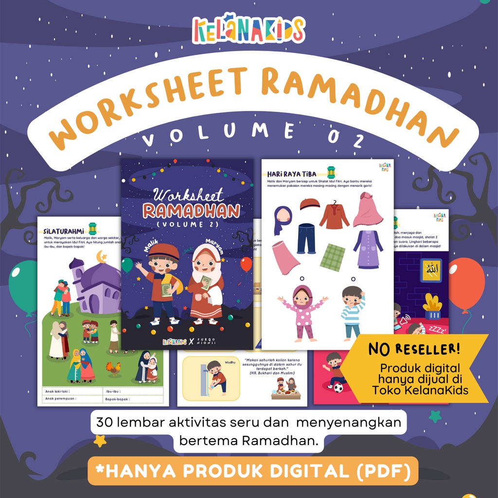 Jual Worksheet Ramadhan Vol. 2, 30 Lembar Belajar Tema Ramadhan ...