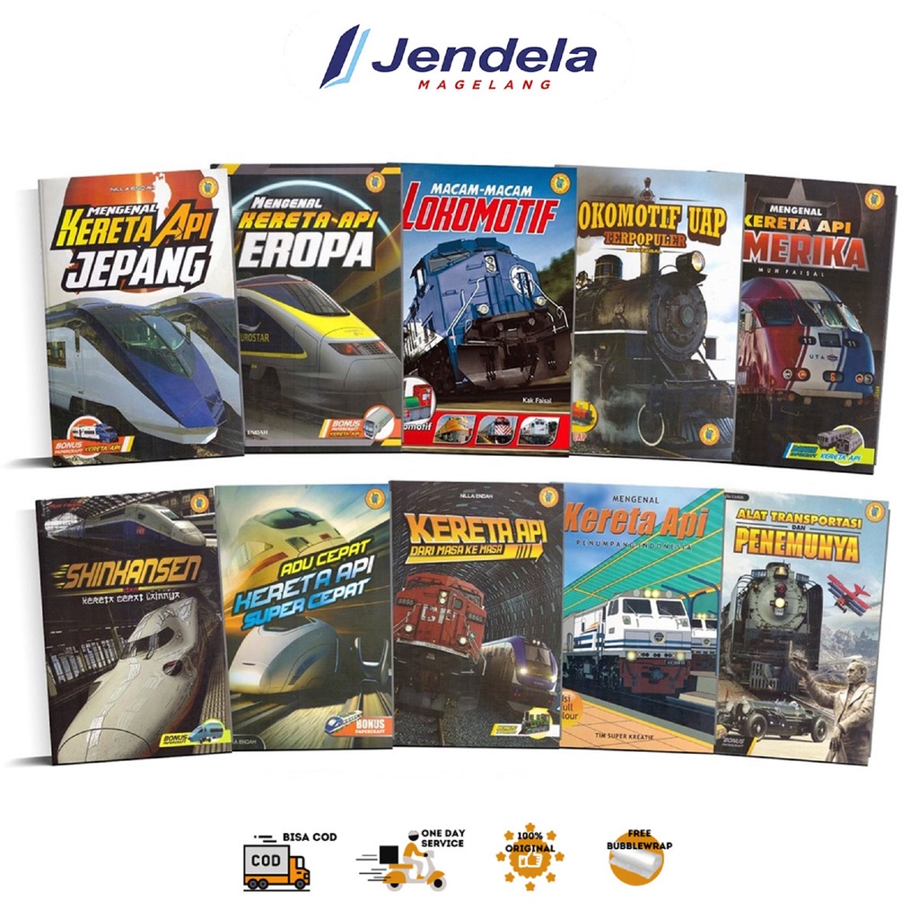 Jual Buku Anak Mengenal Transportasi Kereta Dari Seluruh Dunia - Dunia Jendela | Shopee Indonesia