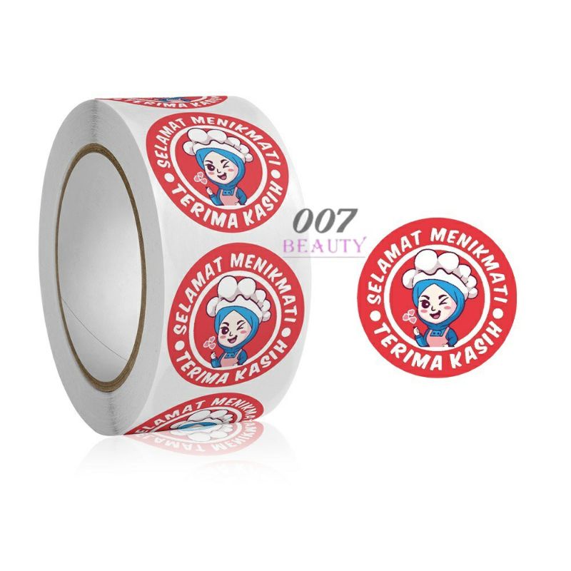Jual Sticker Roll Selamat Menikmati Ukuran 2,5cm dan 3,5cm 1 Roll isi ...