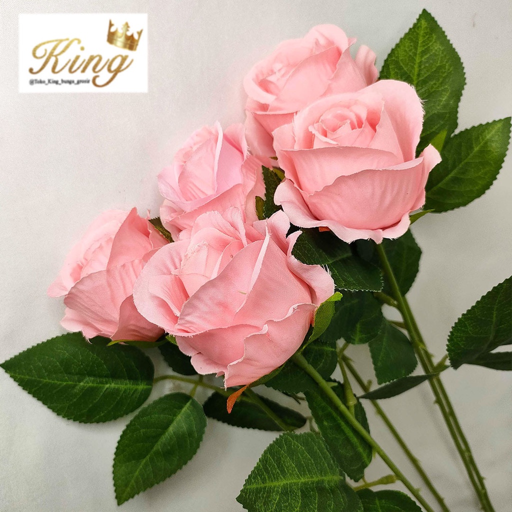 Jual Artificial Rose Bunga Mawar Palsu Single Rose Dekorasi Hias Buket ...