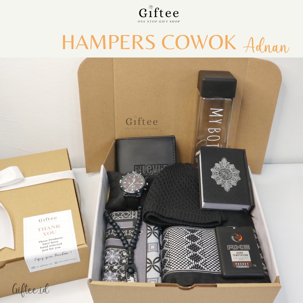 Jual HAMPERS COWOK ADNAN ALQURAN SAJADAH SARUNG TASBIH ISLAMI KADO PRIA ...