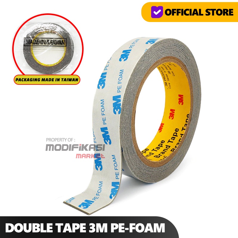 Jual DOUBLE TAPE DOUBLE TIP 3M PE FOAM BUSA BOLAK BALIK 24MM X 4.5M ...