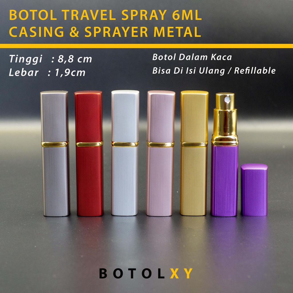 Jual Travel Size Spray 6ml Botol Parfum Kaca Mini Casing Kotak ...
