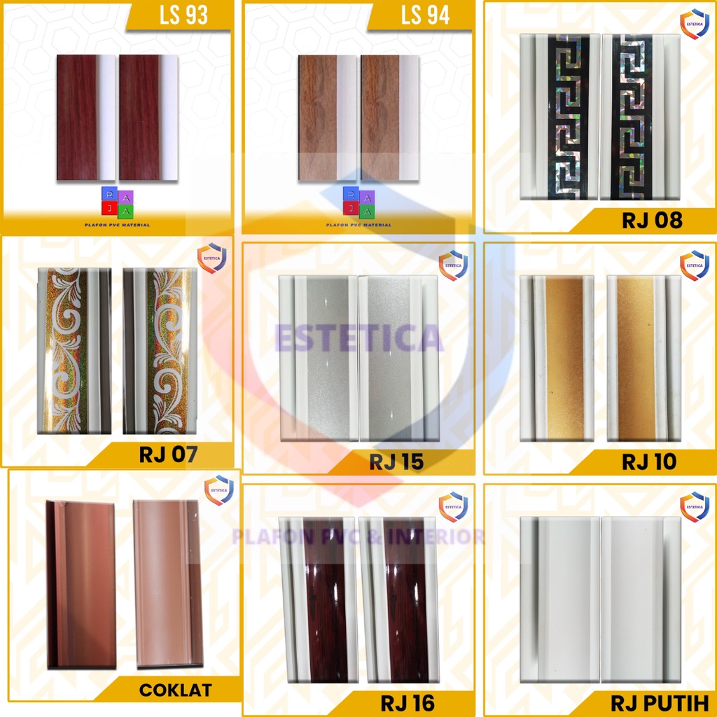 Jual Lis Dinding PVC Lis Plafon PVC Lis Sudut Plafon Untuk Pinggiran ...