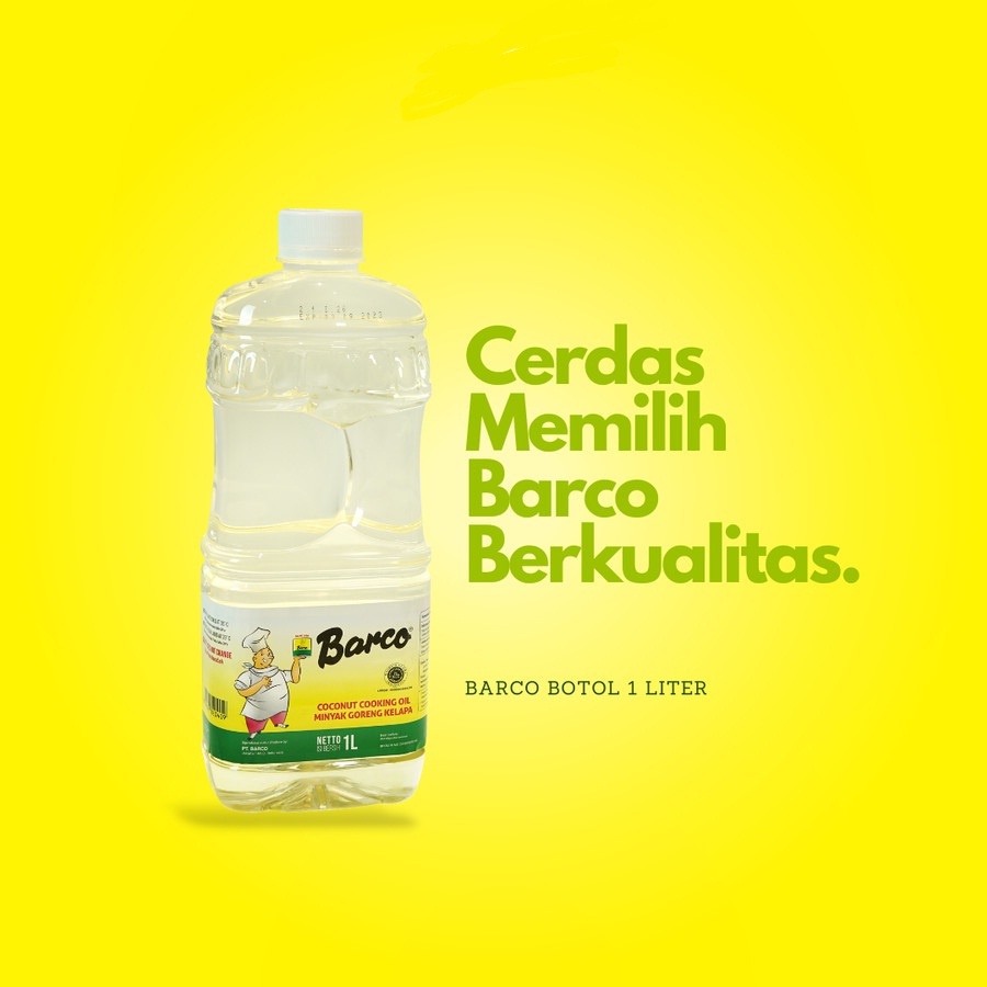 Jual MINYAK GORENG KELAPA BARCO 1L BOTOL COCONUT OIL NON-KOLESTROL ...
