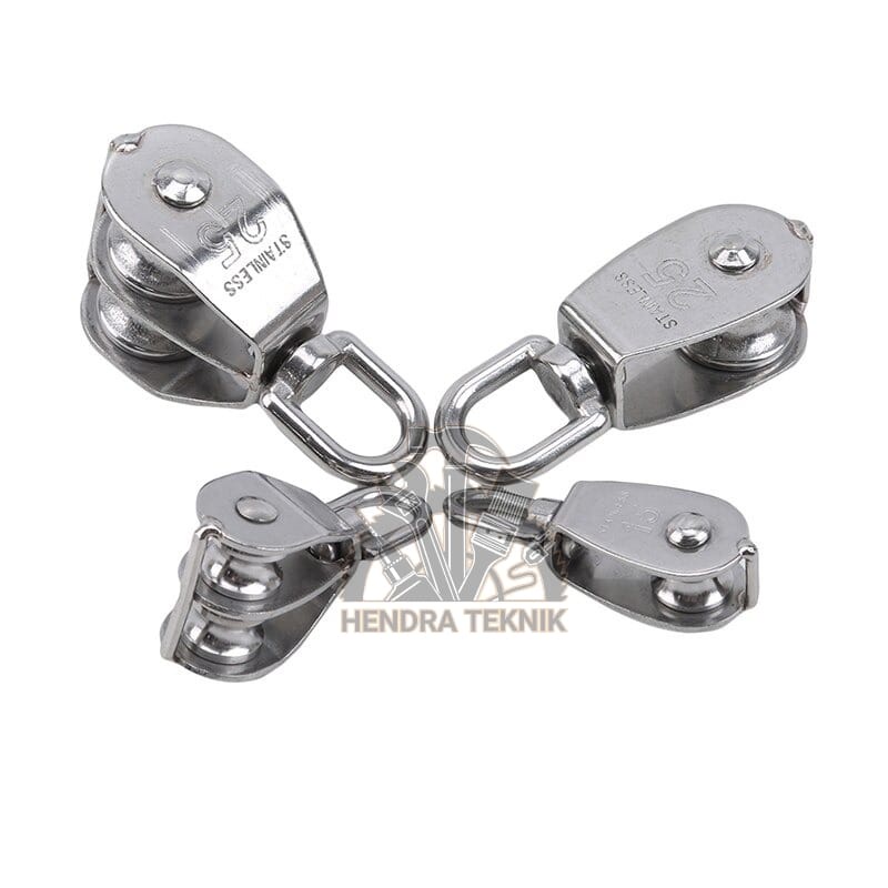 Jual KATROL STAINLESS KEREKAN BURUNG MINI SINGLE DOUBLE PULLEY PULI ...