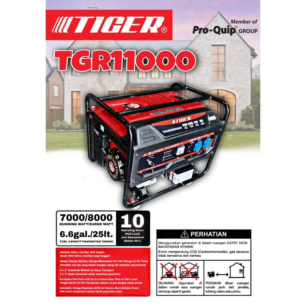 Jual Genset TIGER TGR11000 8000Watt / Power Generator TGR 11000 8000W ...