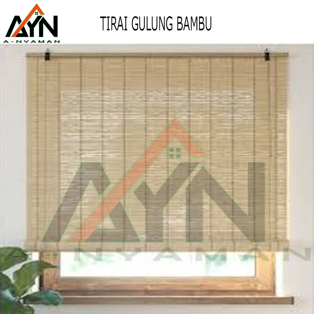 Jual Venetian Blind 60x200 cm - Horizontal Blinds / Kerai Bambu - Tirai Gulung Gorden Jendela ...