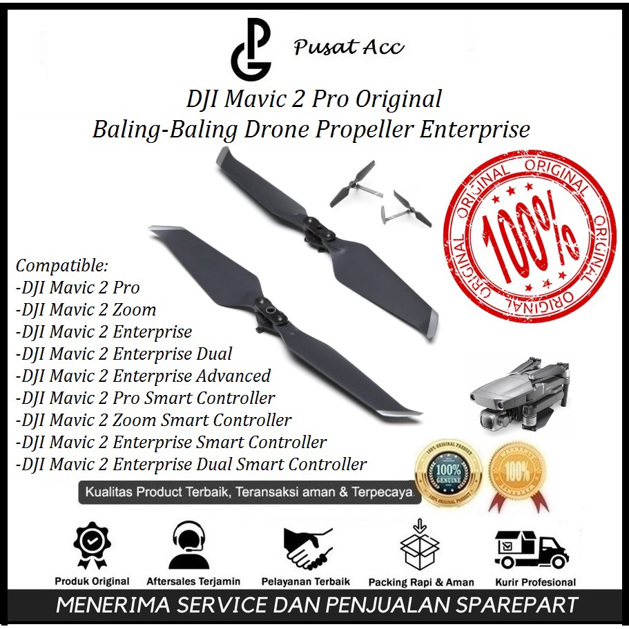 Jual DJI Mavic 2 Pro Baling Baling Propeller Original for Mavic 2 Zoom ...