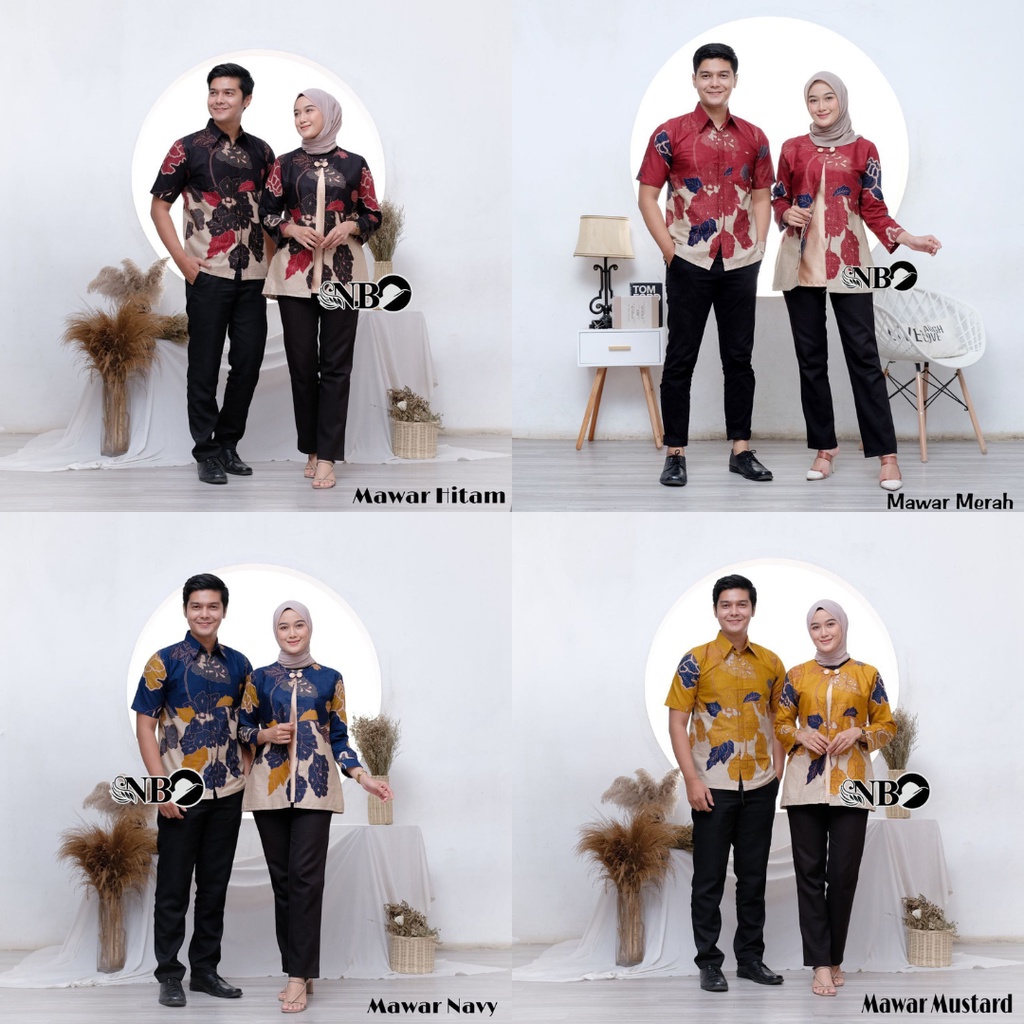 Jual Batik Couple (RAMABATIK) - Batik Couple Blouse dan Hem Batik ...