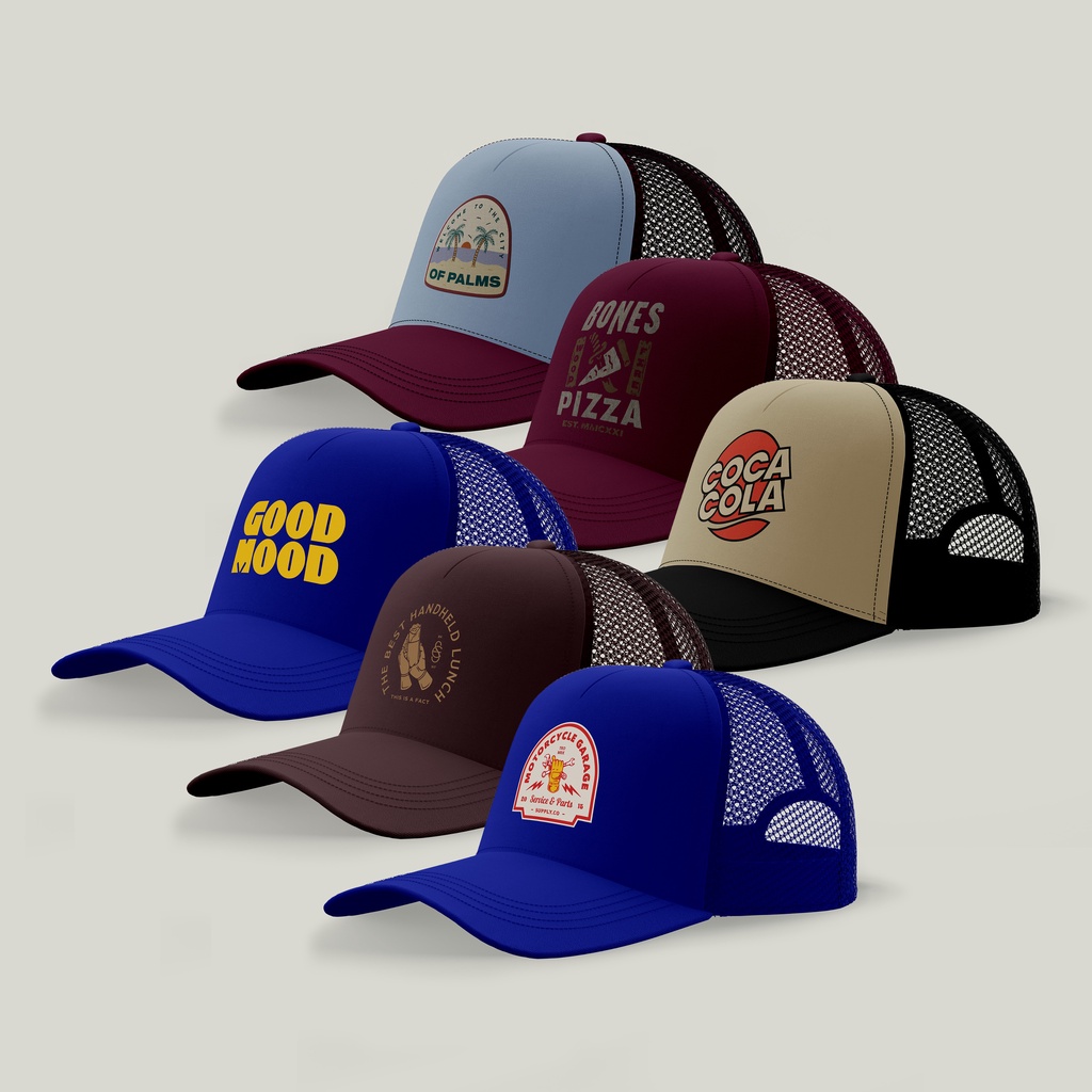 Jual Trucker Motorcycle Handheld GoodMood Coca Bone | Topi Jaring ...