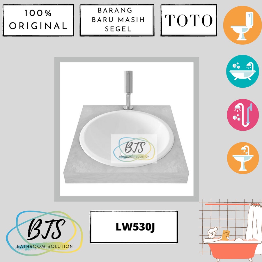 Jual Wastafel meja TOTO LW530J / LW 530 J / LW530 J / LW 530J / LW530J ...
