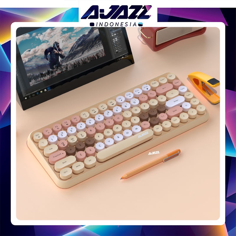 Jual Ajazz 308i Membrane Keyboard Bluetooth Broadcom 5.0 | Shopee Indonesia