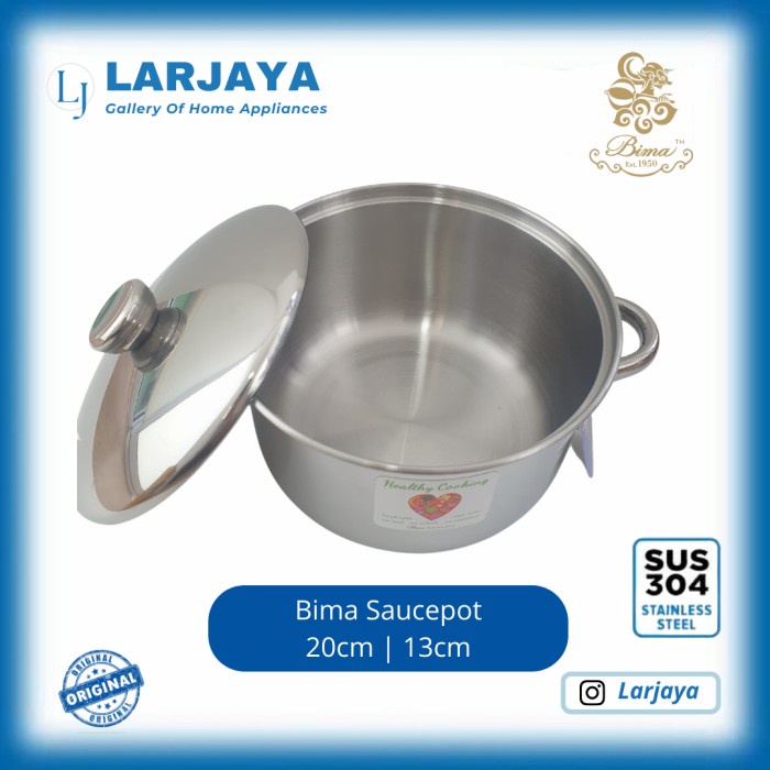 Jual Bima Prima Saucepot 20 Cm Panci Bima 20 Cm Stainless Steel ...