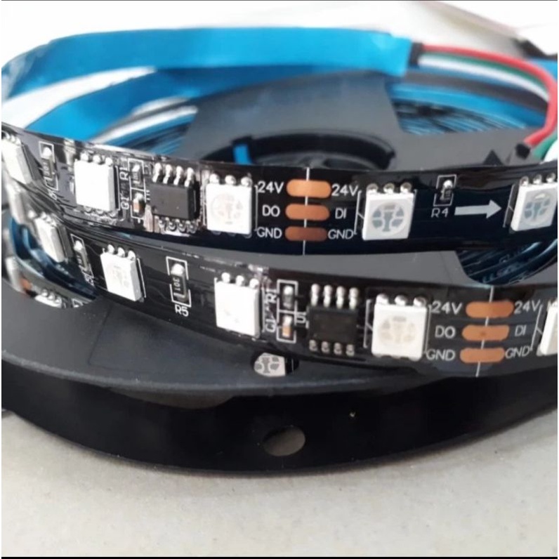 Jual Lampu led strip rgb ws2811 24v indoor pcb hitam isi 300 led ...