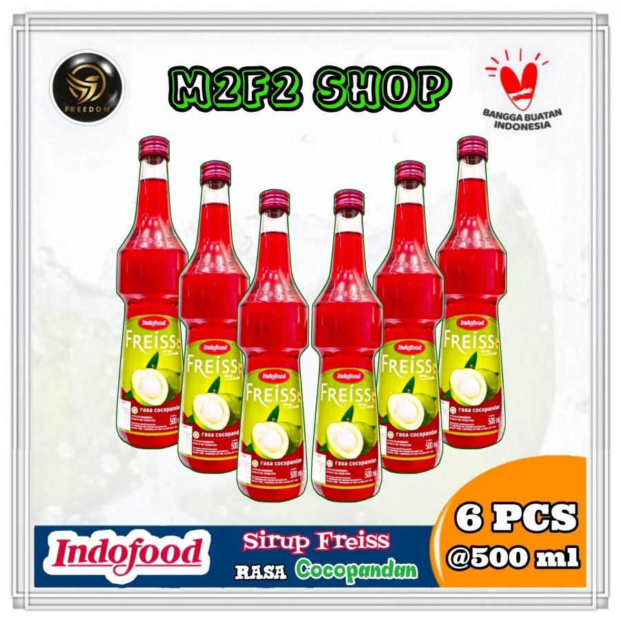 Jual Sirup Manis Indofood FREISS Rasa Cocopandan - 500 ml (Kemasan 6 ...