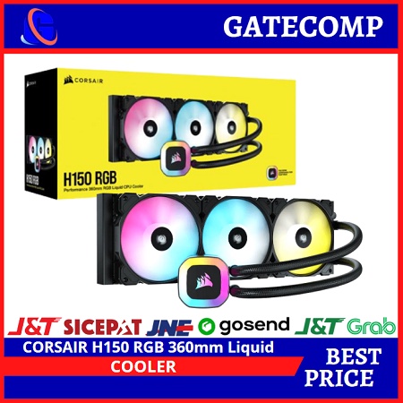 Jual CORSAIR H150 RGB 360mm Liquid CPU Cooler | ARGB AIO Liquid Cooling ...