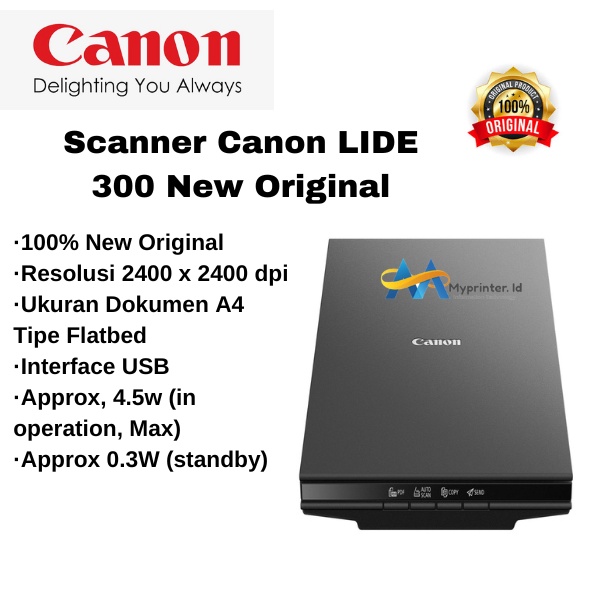Jual Scanner A4 Canon LiDE 300 / CanoScan LiDE 300 - Garansi resmi ...
