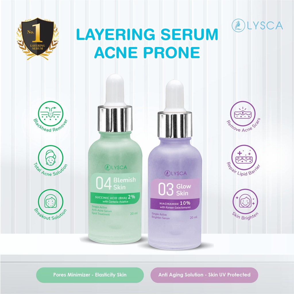 Jual LYSCA Layering Single Active Serum for ACNE PRONE | Shopee Indonesia