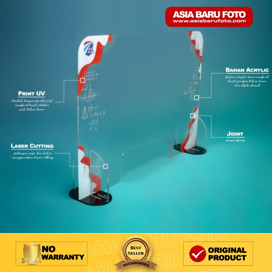 Jual Partisi / Sekat / Pembatas Meja Acrylic Print Table 50cm X 50cm ...