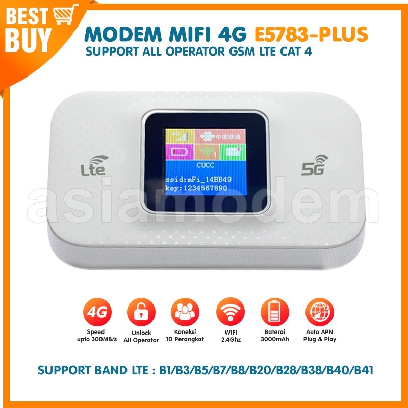 Jual Modem Wifi E5783 Plus 4G 300Mbps Modem Mifi Unlock All Operator By Pass | Shopee Indonesia