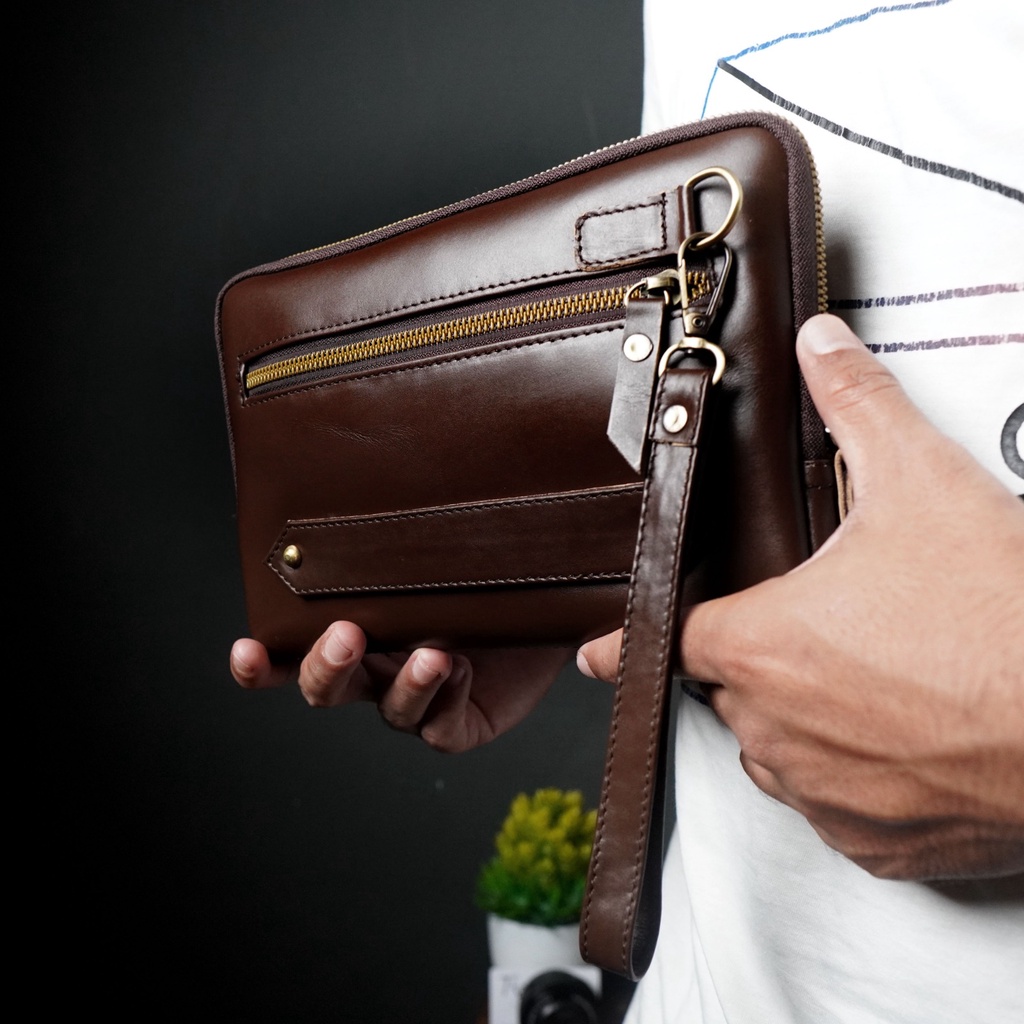 Jual Clutch Bag Pria Handbag Pria Kulit Sapi Asli Kasual Modern AR ...