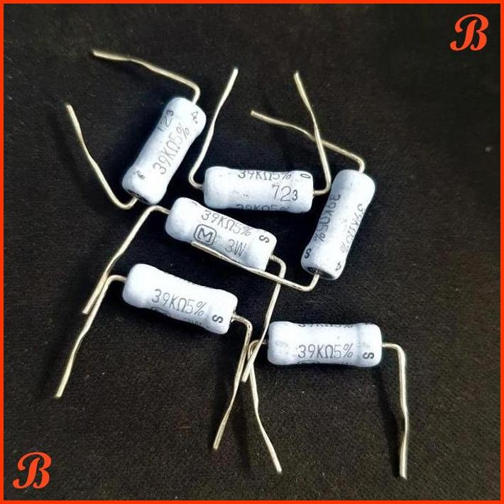 Jual RESISTOR KERAMIK 3W WATT 39K KILO OHM 5 TOLERANSI | Shopee Indonesia