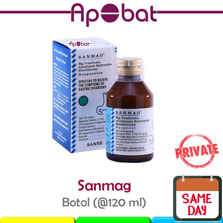 Jual - ApObat - Sanmag SIRUP 120 ml Obat Maag Lambung Kembung Sanmaag ...