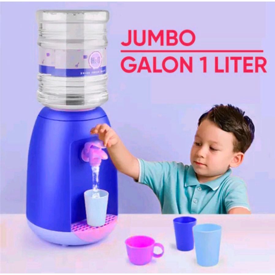 Jual MAINAN ANAK DISPENSER AIR BESAR 1 LITER FREE 2 GELAS / MAINAN ...