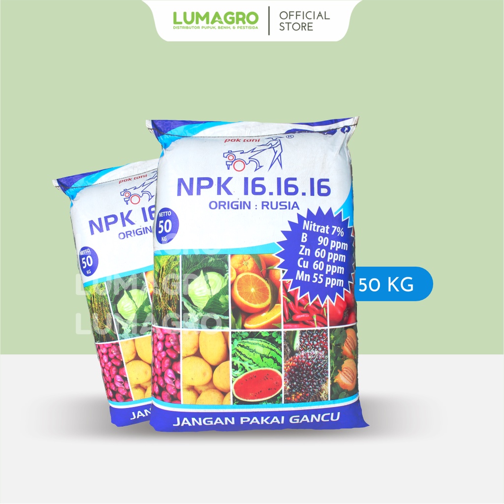 Jual Pupuk NPK 161616 50kg Pak Tani Cocok Untuk Segala Tanaman Sayur Buah Bunga | Shopee Indonesia