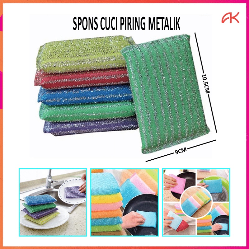 Jual ANK SPONS CUCI PIRING BUSA METALIK / SPONGE MODEL BANTAL METALIK ...
