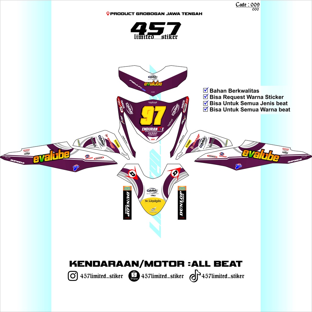 Jual stiker stiker motor honda beat full body bebas reqeust bahan ...